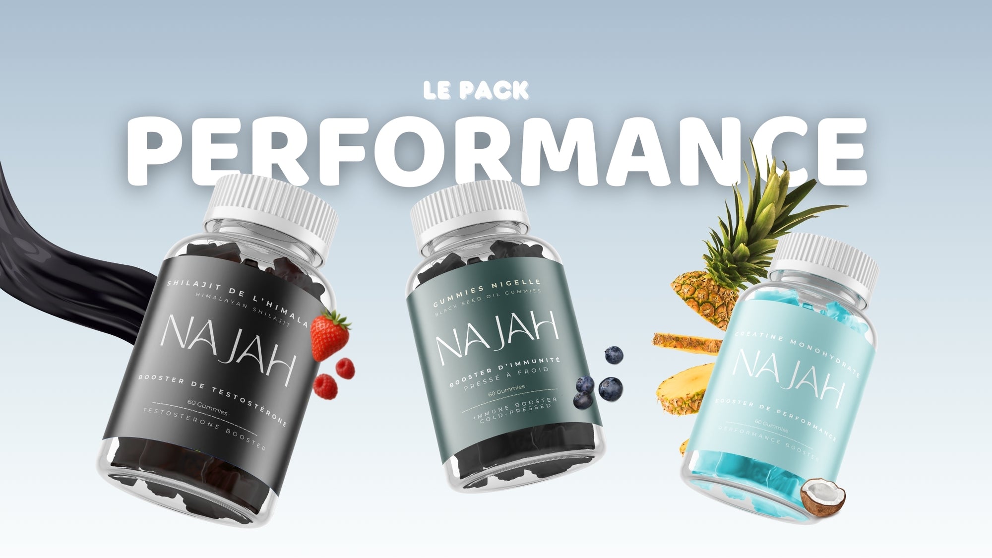 Gummies Nigelle Shilajit et Créatine - Najah Nutrition